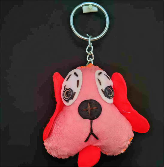 handmade dog face keychain