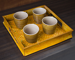 Sustainable Style: Hand-Woven Bamboo Tea Tray for Your Home
