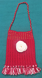 Handmade Woolen Purse - Maroon