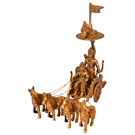 Brass Arjun Rath Small Statue – 8 x 5 x 8.4 Inch, 1.16 Kg | Krishna ...
