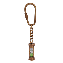 Brass Sand Timer Keychain | Antique Mini Hourglass Brass Key Ring ...