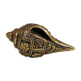 Brass Small Shankh | Decorative Brass Conch for Puja