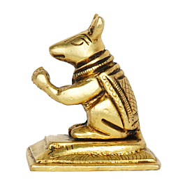 Brass Rat Idol – 1.8 x 1.5 x 2.2 Inch | Handcrafted Brass Figurine