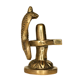 Brass Shivling - 1 Pc | 1.9x1.2x2.8 Inch | 150g