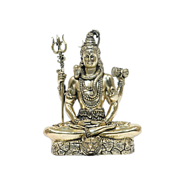 Small Brass Shiv Idol – Handcrafted Lord Shiva Statue for Pooja & Home ...
