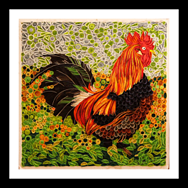 "Handcrafted Paper Quilled Rooster Photo Frame - Whimsical Farmhouse ...