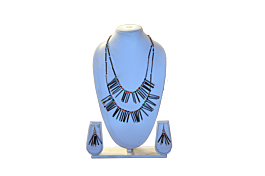 SILVER PIPE FANCY NECKLACE