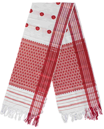 Assamese Gamosa: A Traditional Handwoven Cotton Towel from Assam, India