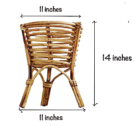 Handcrafted Cane Bamboo Plant Stand