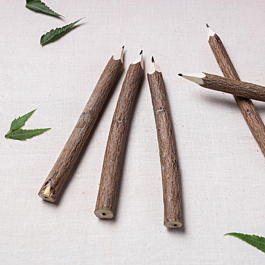 Natural Neem Wood Pencil (Set Of 5) Handcrafted