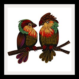 "Feathered Romance: Love Birds Quilled Frame" "A Flutter of Love: Paper ...