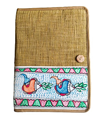 Buy Handmade Khadi Cotton Folder with Madhubani Painting Online