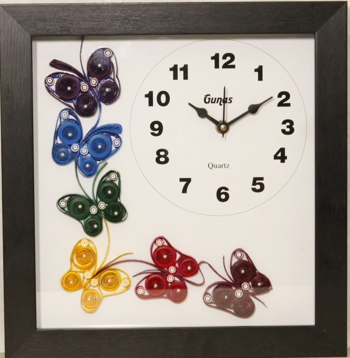 "Handcrafted Paper Quilling Wall Clock , " Unique Artistry for Your ...