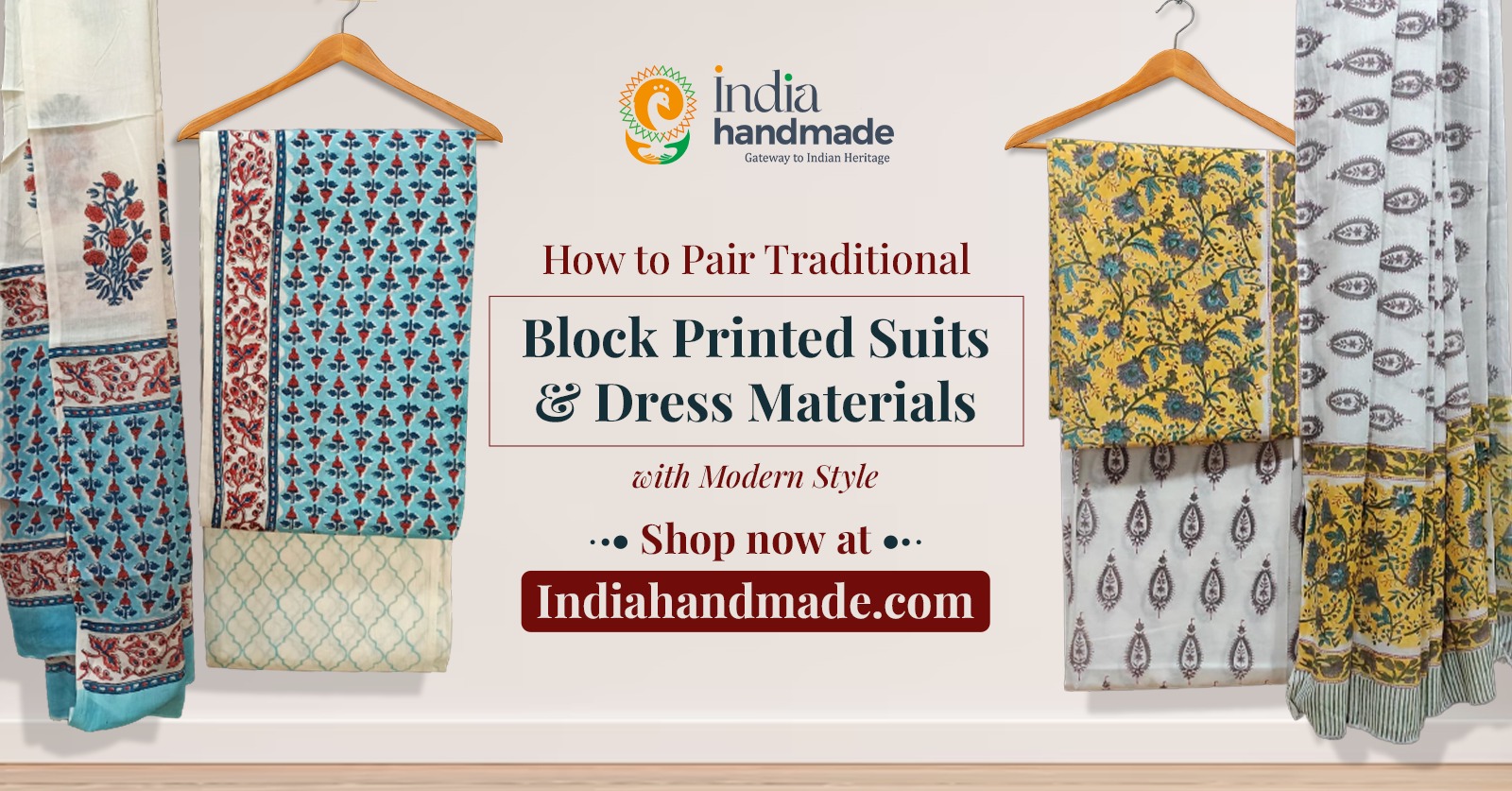 How to Pair Traditional Block Printed Suits & Dress Materials with ...